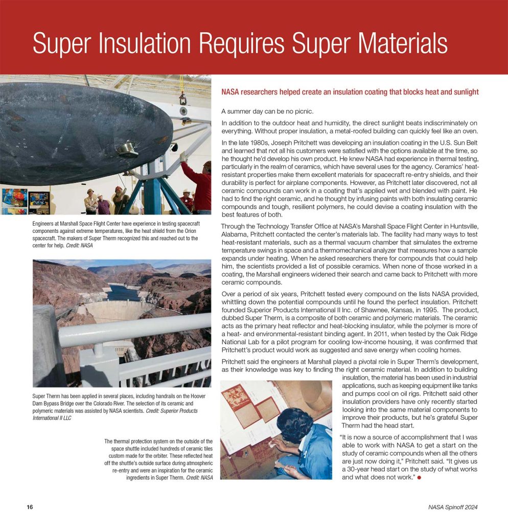 NASA's 2024 Spinoff Magazine with Super Therm® - SPI CoatingsSPI Coatings